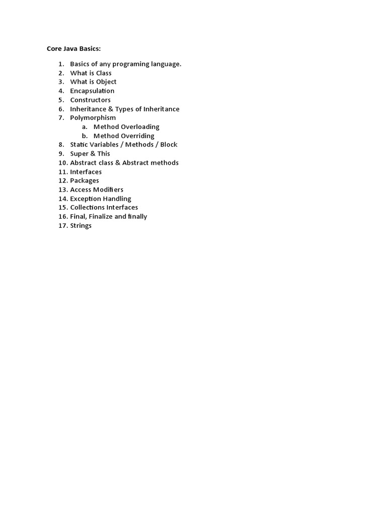 Core Java Basics Pdf Programming Constructor Object Oriented Programming 7224
