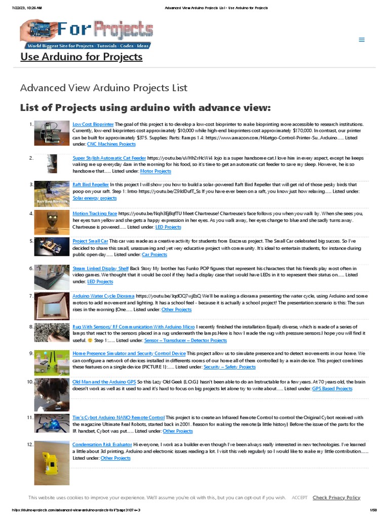 Advanced View Arduino Projects List - Use Arduino For Projects-3 | PDF ... Advanced View Arduino Projects List - Use Arduino For Projects-3 | PDF ...