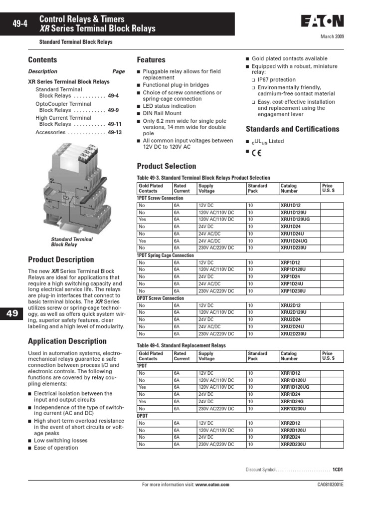 Acopladores A Relé EATON | PDF | Rectifier | Relay