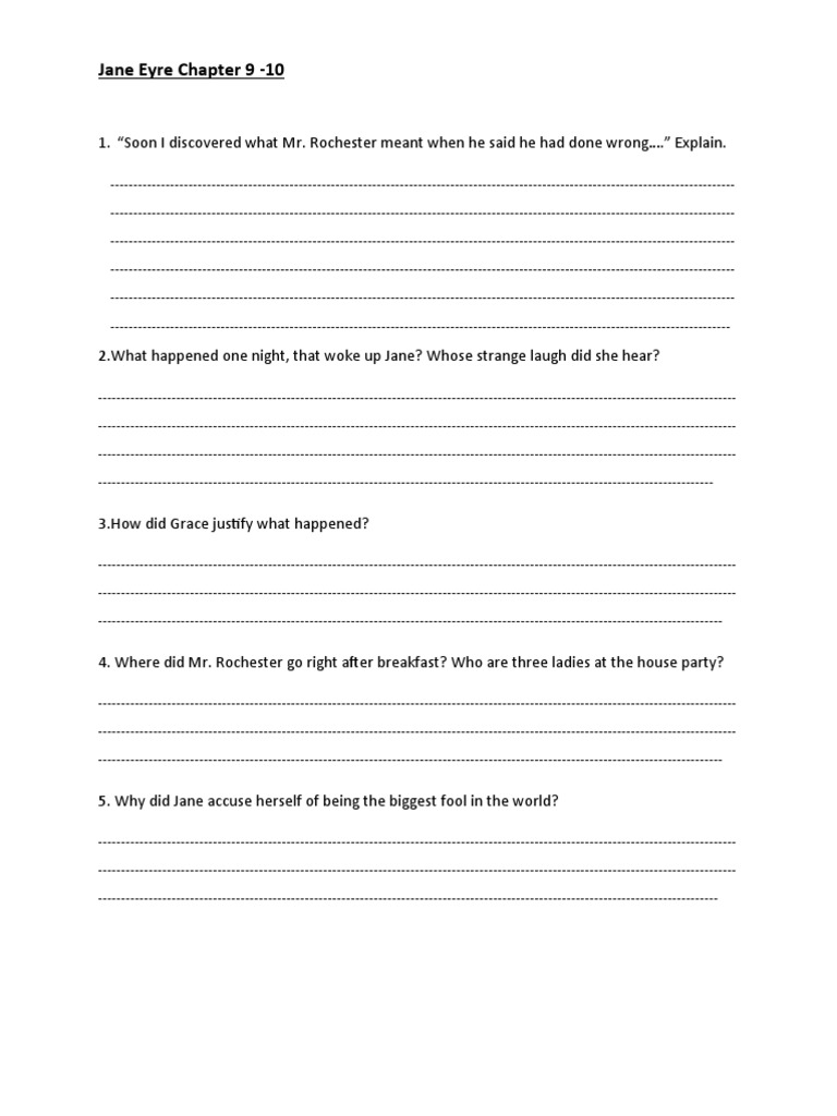 Jane Eyre Chapter 9 | PDF | Jane Eyre