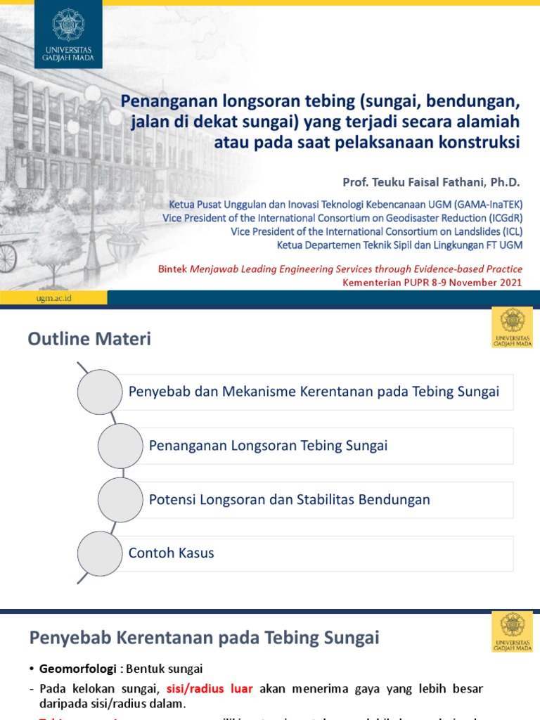 Penanganan Longsoran Tebing Sungai UGM | PDF