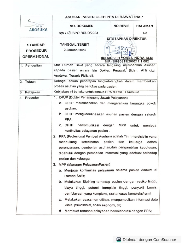 Asuhan Pasien Oleh PPA | PDF