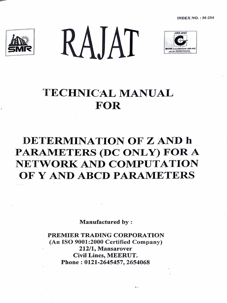 Z & H Parameter | PDF | Electrical Engineering | Electricity