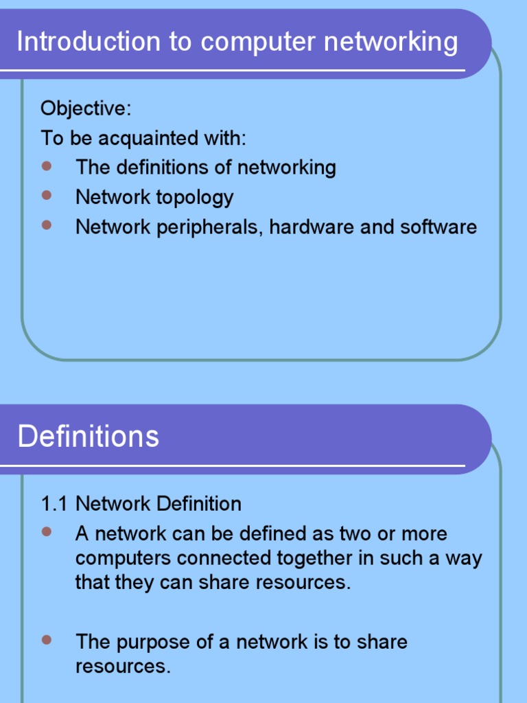 1 Introduction To Computer Networking | PDF | Computer Network | Network Topology