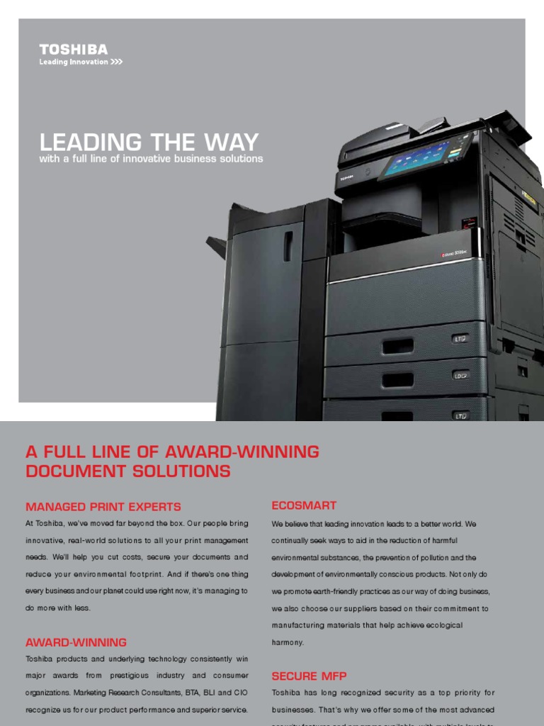 Toshiba Full Line Brochure 1 | PDF | Printer (Computing) | Microsoft ...