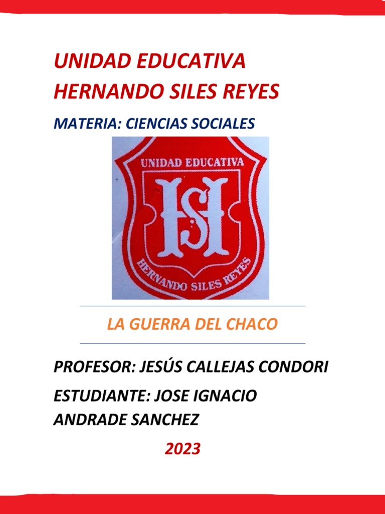 Unidad Educativa Hernando Siles Reyes: Materia: Ciencias Sociales | PDF ...