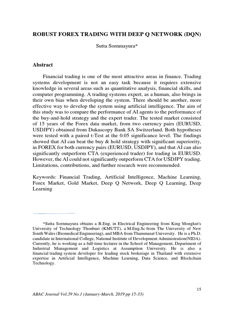 Robust Forex Trading With Deep Q Network (DQN) | PDF | Efficient Market Hypothesis | Algorithmic ...