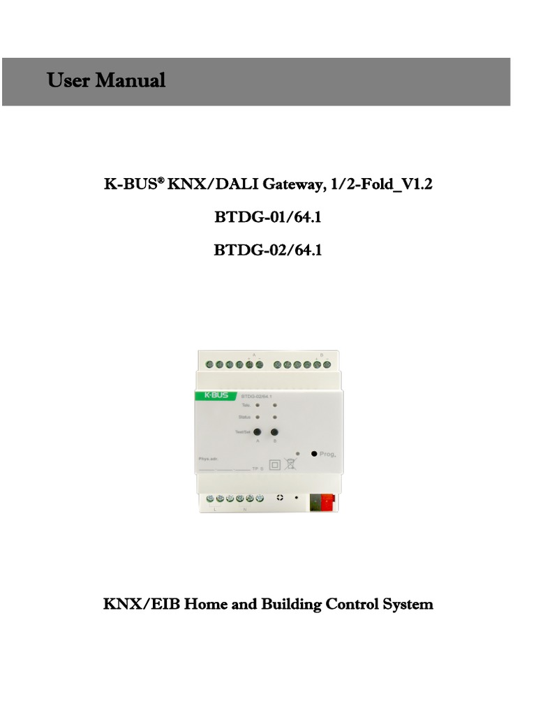GVS - DALI Gateway, 1 - 2-Fold - UM - V1.2 - 20210525 - EN | PDF ...