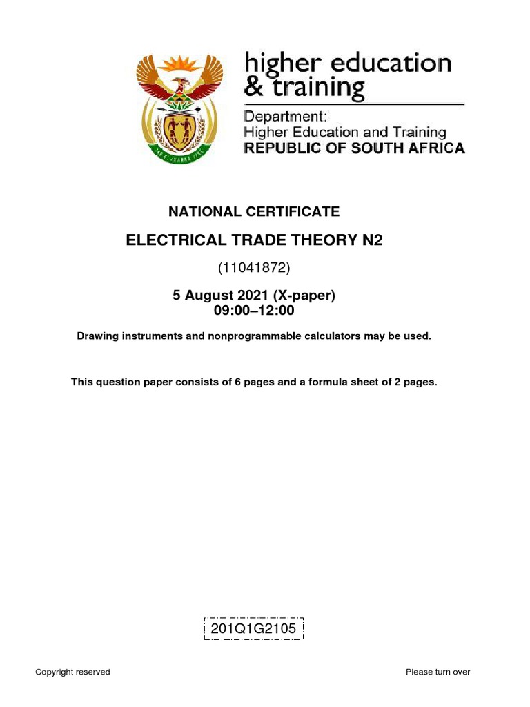 Electrical Trade Theory N2: National Certificate | Download Free PDF ...