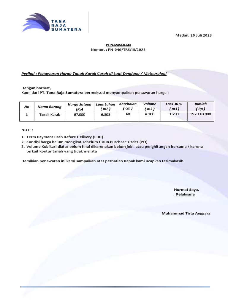 Penawaran Meteorologi | PDF