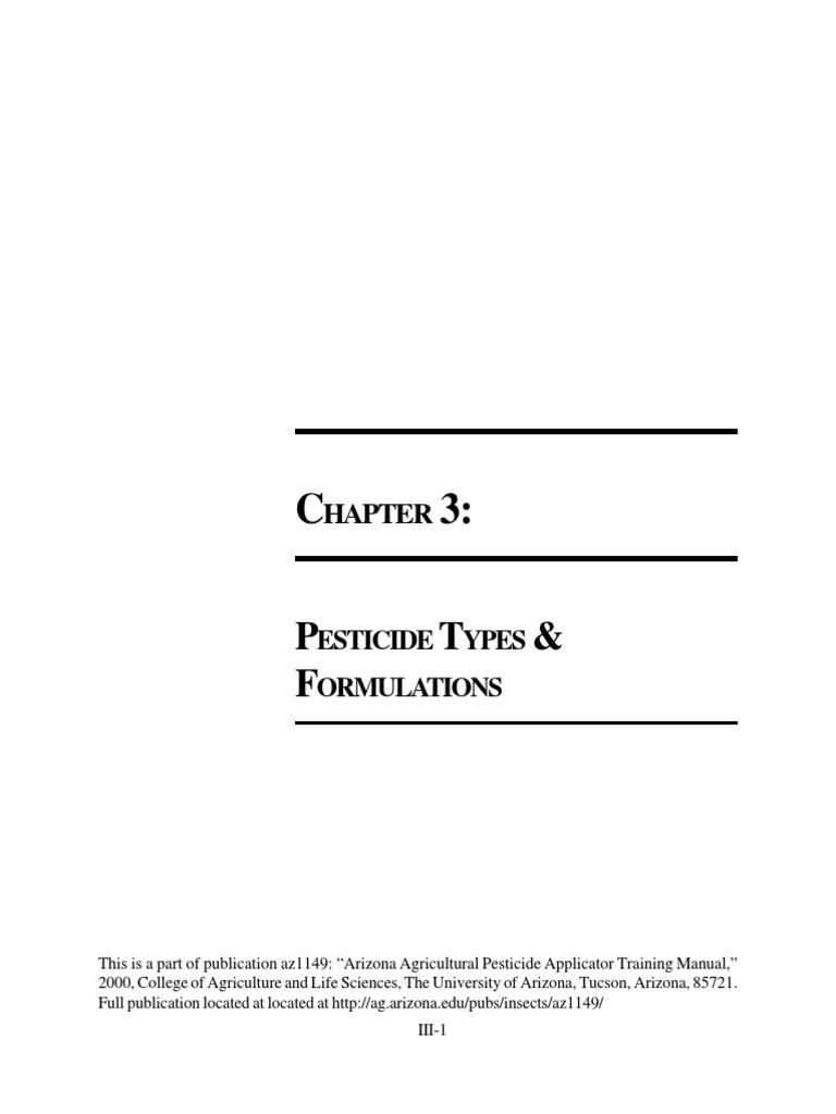 Book Chapter On Formulation | PDF | Pesticide | Insecticide