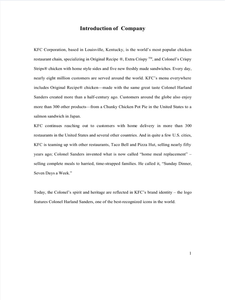 Minor Project KFC | PDF | Sampling (Statistics) | Methodology