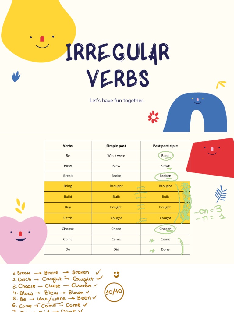 Irregular Verbs | PDF