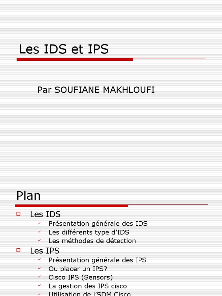 IDS et IPS : Sécurité Réseau Détaillée | PDF | Informatique | Informatique