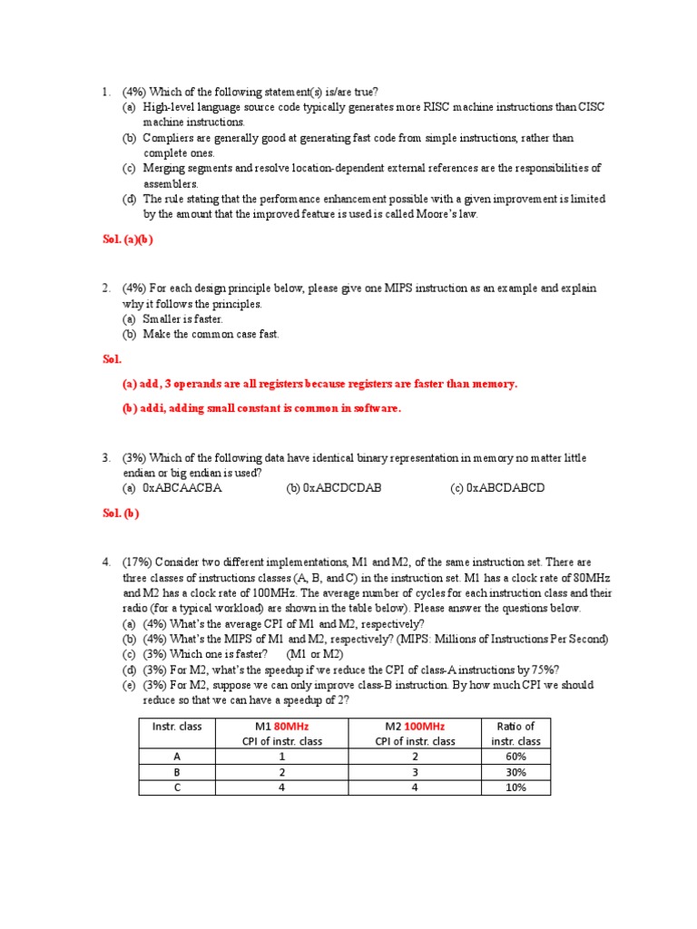 CO Midterm I 2023 | PDF | Computer Programming | Computer Hardware