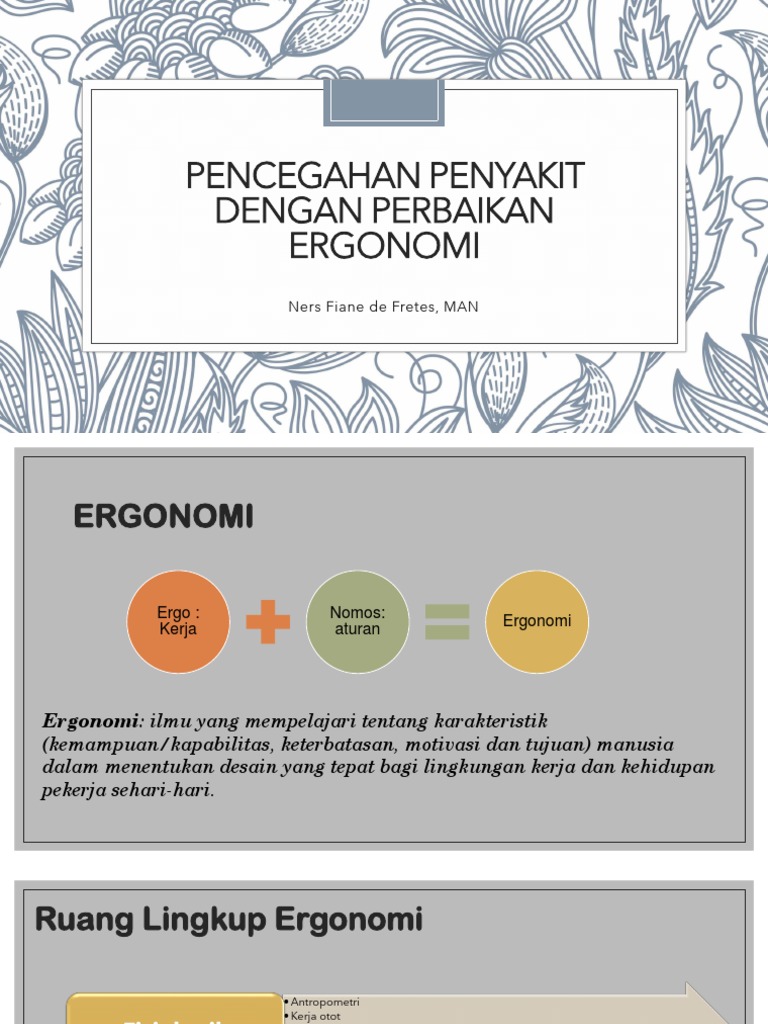 Pencegahan Penyakit Dengan Perbaikan Ergonomi PDF | PDF | Kesehatan Holistik