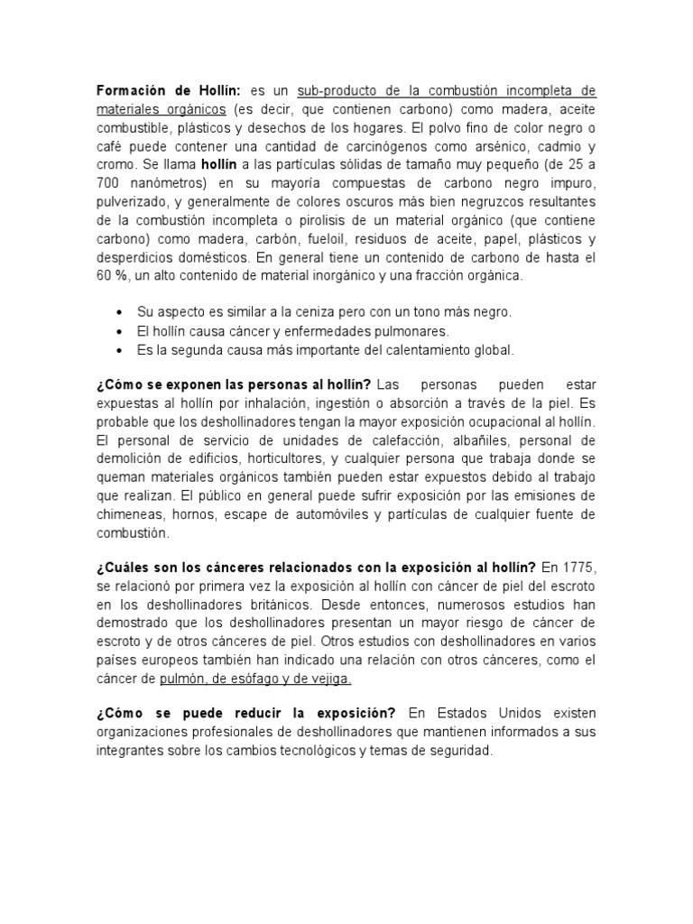 Formación de Hollín | PDF | Química | Naturaleza