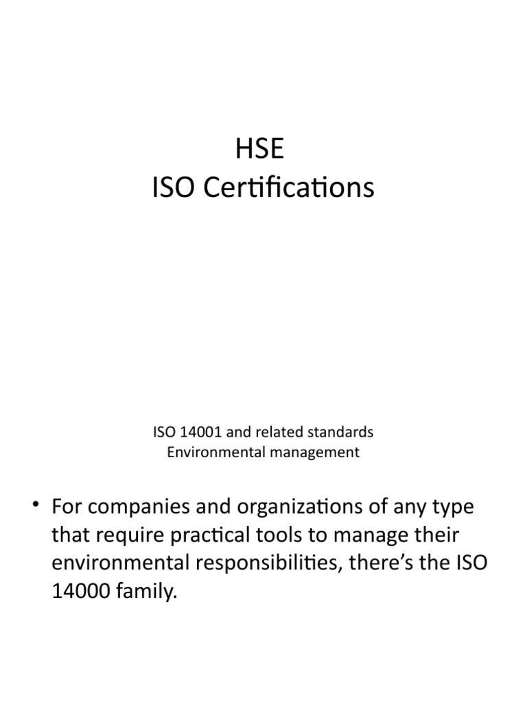 Hse Lecture Iso | PDF | Occupational Safety And Health | Risk
