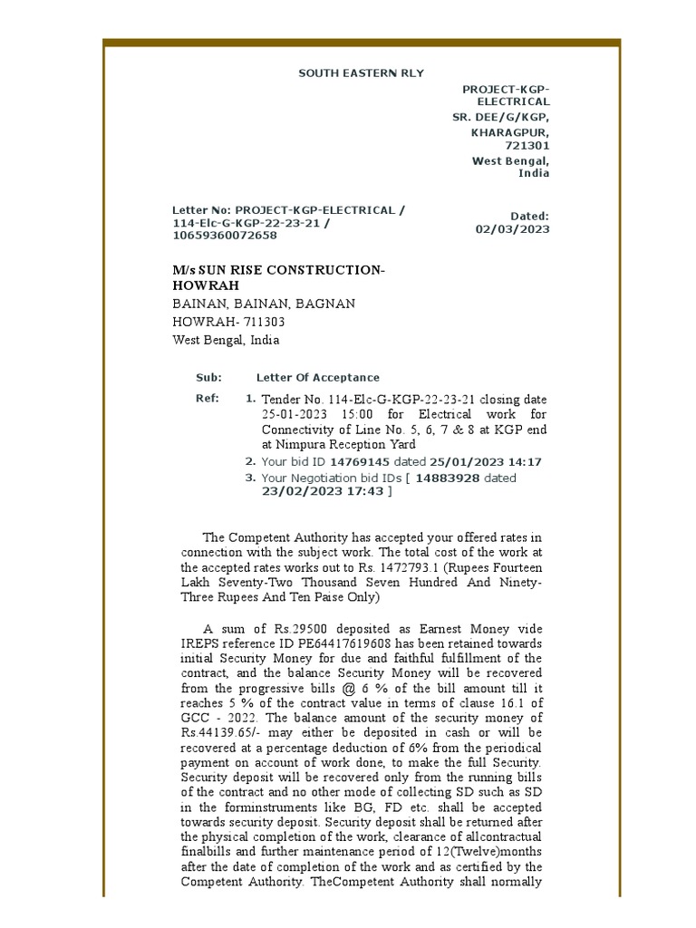 114 Elc G KGP 22 23 21 - 02 03 2023 | PDF | Pipe (Fluid Conveyance) | Wire