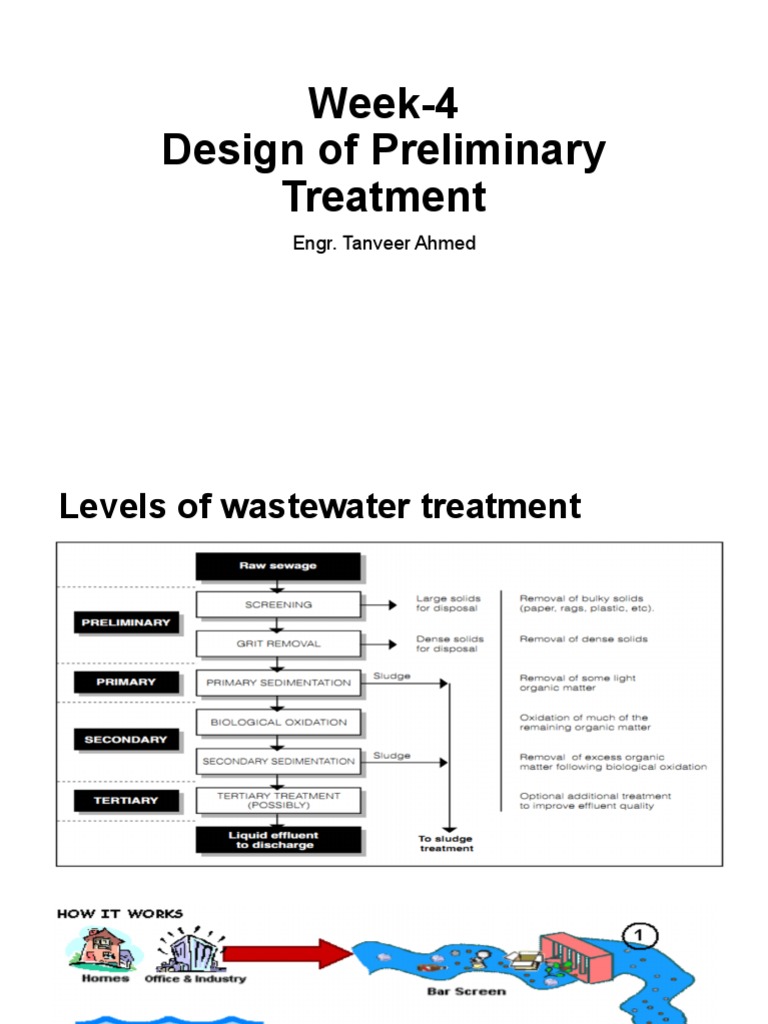 Week-4 Lecture 5 and 6 - Preliminary Treatment | PDF | Sewage Treatment ...