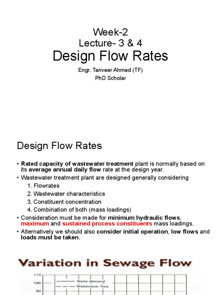 Week-3 - Design Flowrate Estimations | PDF | Flow Measurement | Applied ...