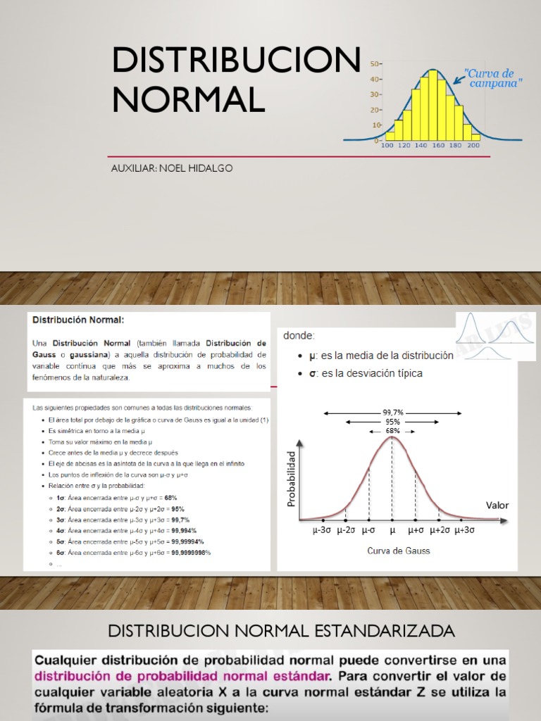 Distribucion Normal Estandarizada | PDF | Distribución normal ...