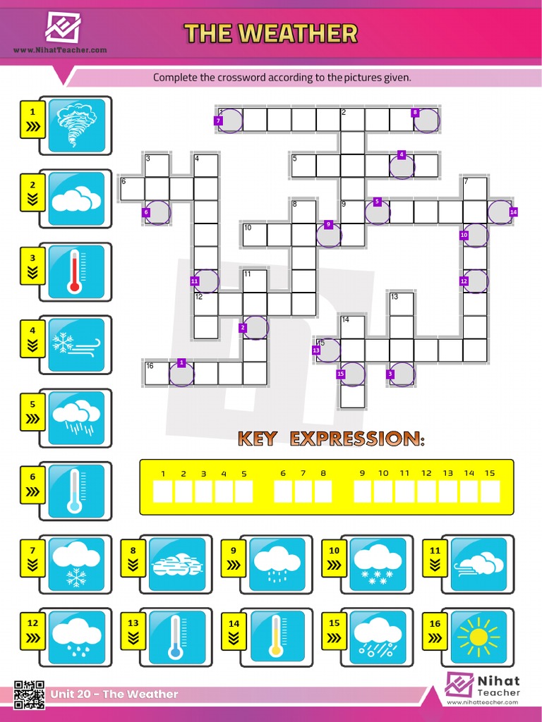 Unit 20 - The Weather Crosswords | PDF