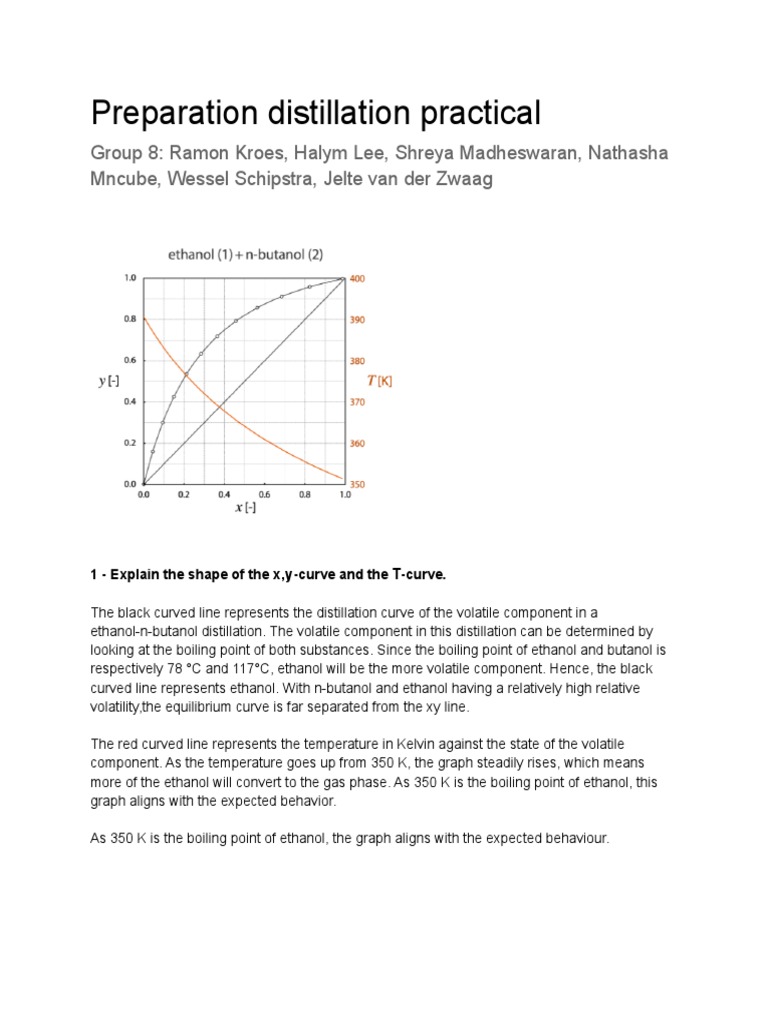 Ethanol-n-Butanol Distillation Analysis | PDF