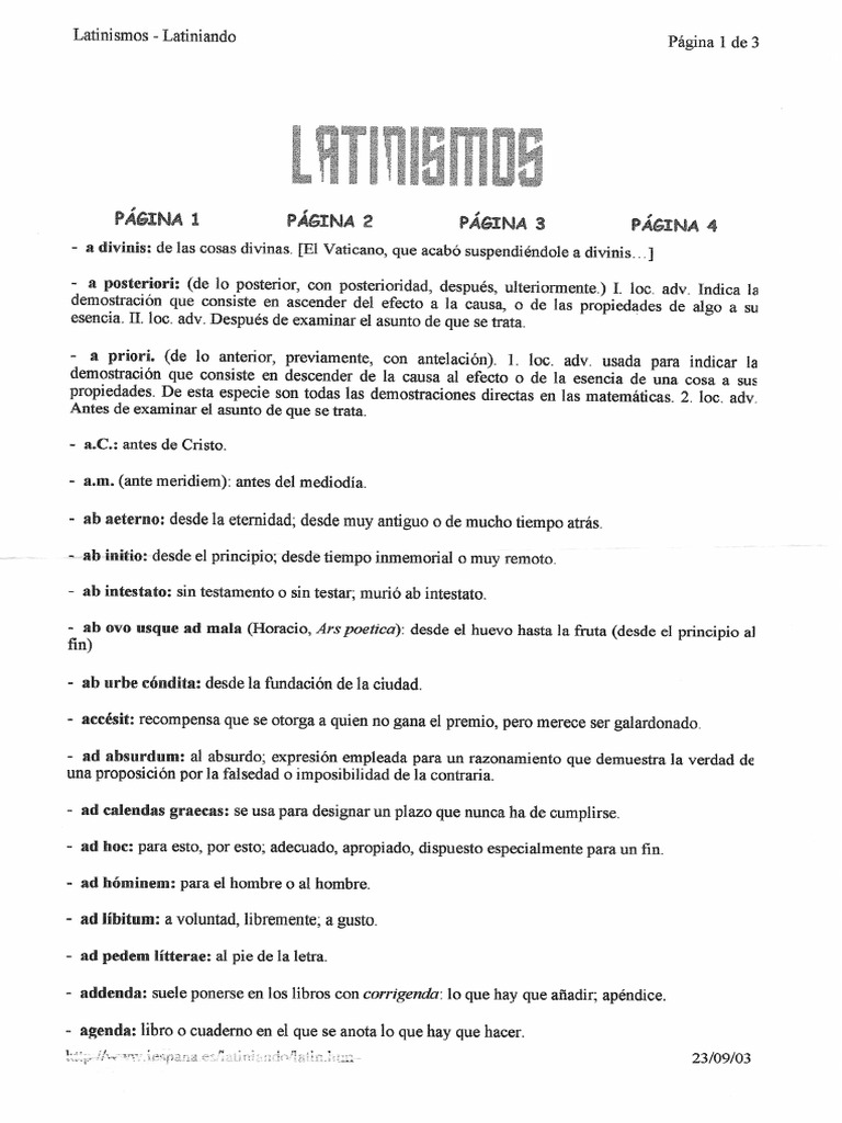 Latinismos | PDF