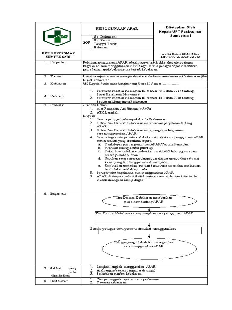 SOP Penggunaan-Apar | PDF