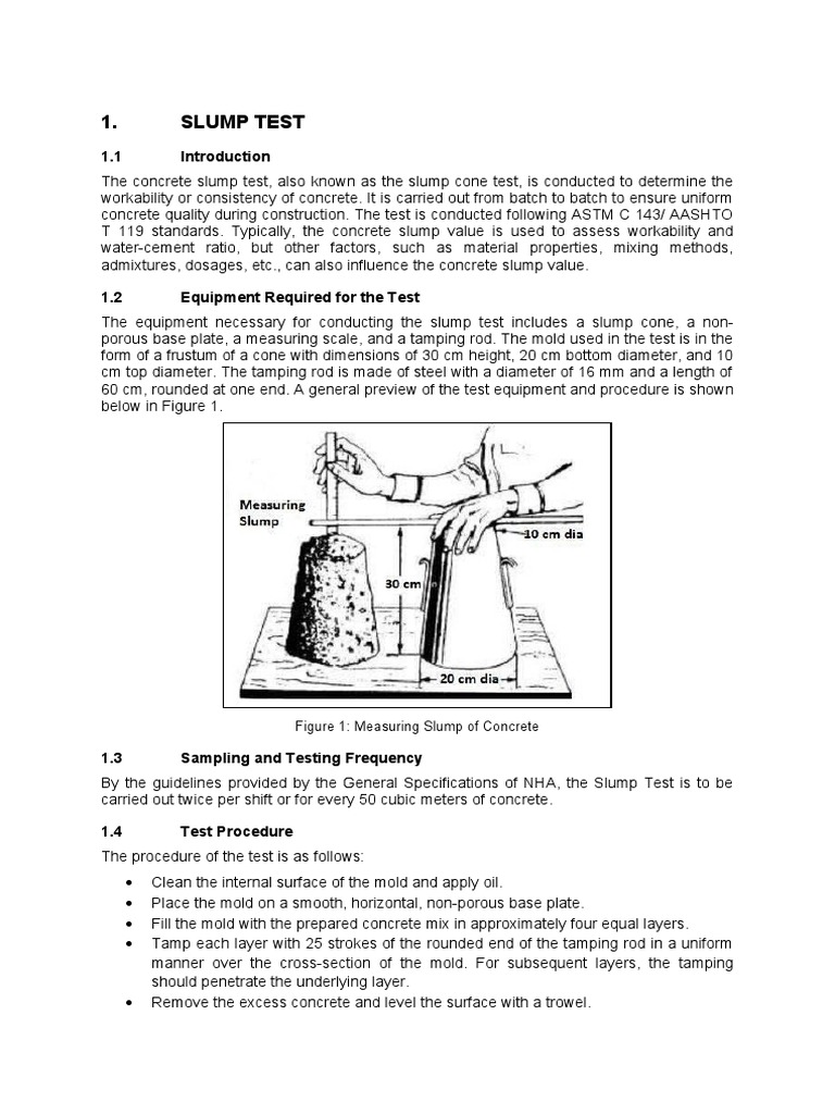 Civil Eng Field Test Procedures | PDF | Concrete | Materials