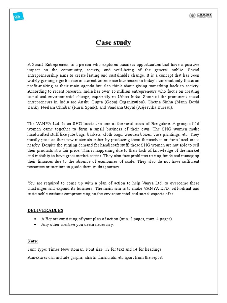 Case Study Competition - CSA | PDF