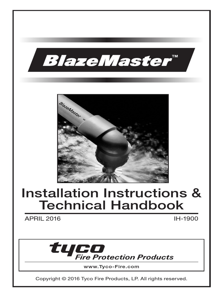 Ih-1900 04 2016 | PDF | Fire Sprinkler System | Pipe (Fluid Conveyance) Ih-1900 04 2016 | PDF | Fire Sprinkler System | Pipe (Fluid Conveyance)