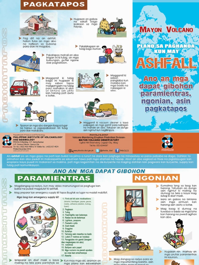 Flyer-Mayon-Volcano-Plano-Sa-Paghanda-Kun-May-Ashfall | PDF