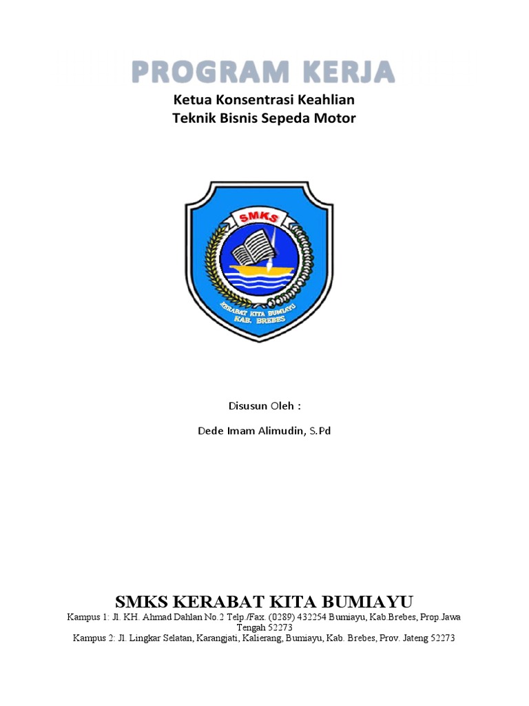 Program Kerja Ketua Jurusan TBSM | PDF