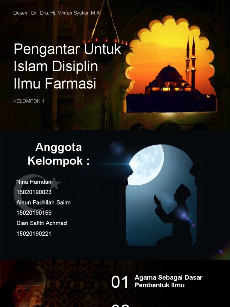 KLP 1 Pengantar Untuk Islam Disiplin Ilmu Farmasi | PDF