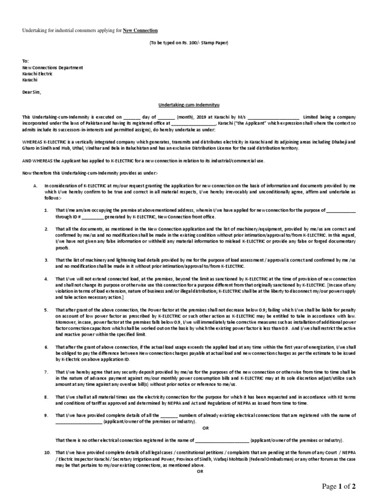 Undertaking New Connection Industry | PDF | Safety | Justice