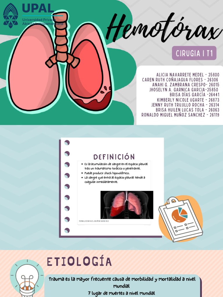 HEMOTORAX | PDF | Medicina CLINICA | Enfermedades y trastornos
