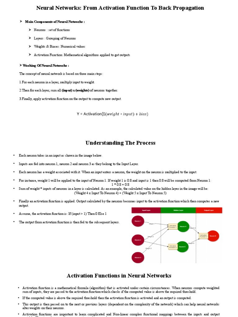 Activation Function To Back Pro | PDF | Artificial Neural Network | Computational Science