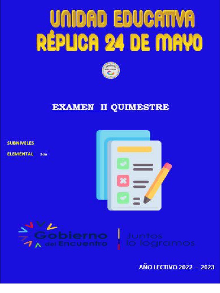 EXAMEN - ECA - IIQ - 2do EGB MP | PDF | Aprendizaje