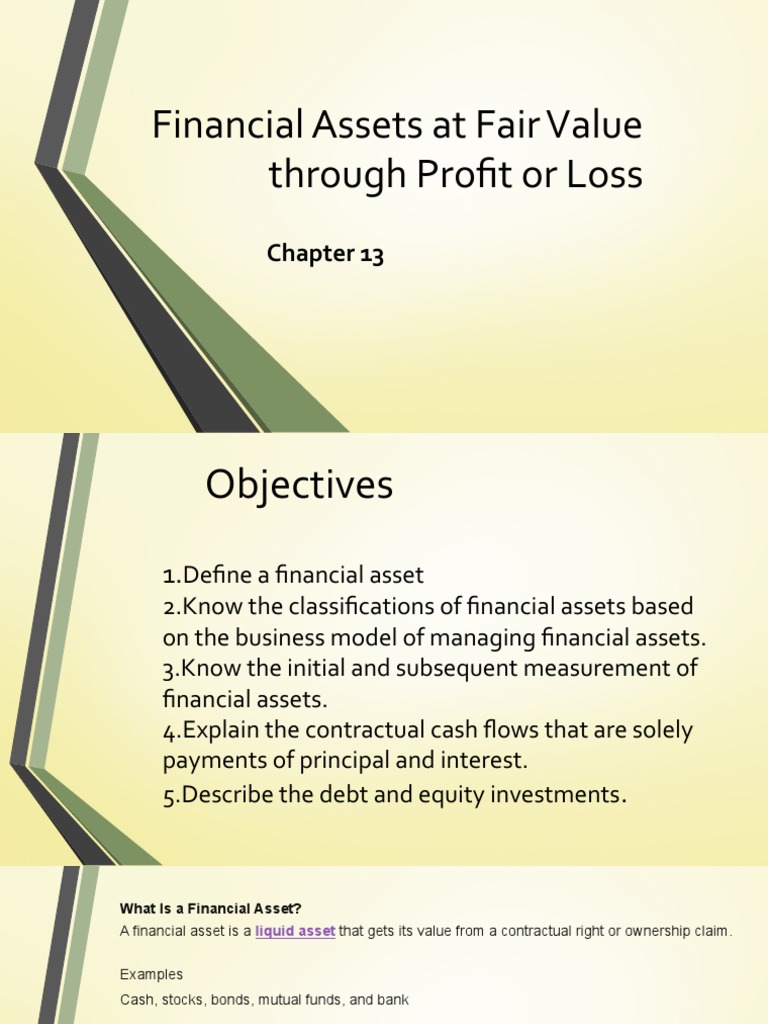 Financial Assets: Fair Value Overview | PDF | Stocks | Equity (Finance)