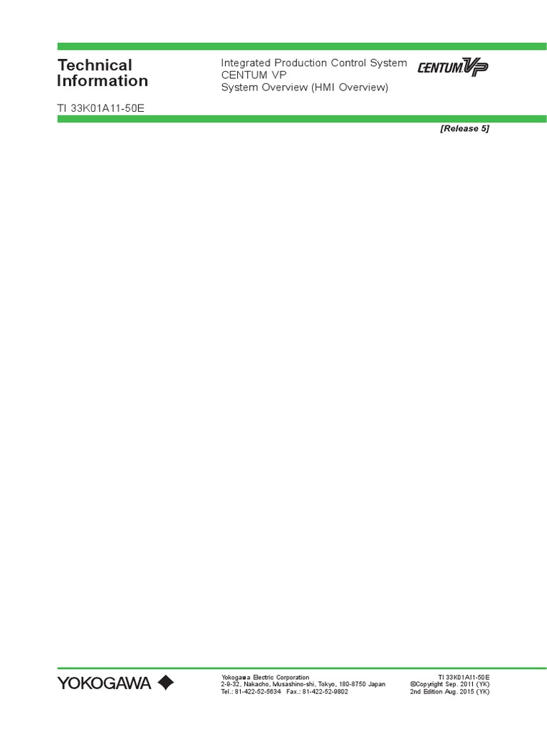 Centum VP System Overview HMI | PDF | Computer Monitor | Computer Keyboard