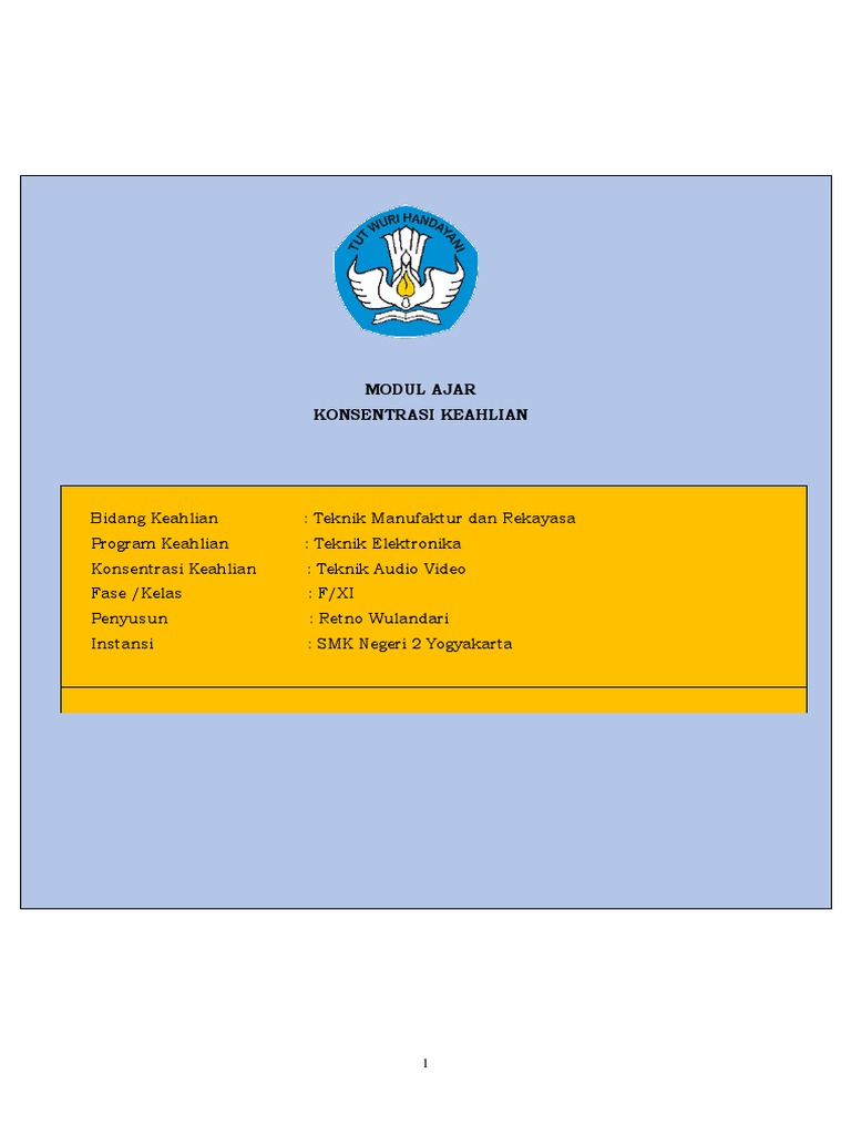 Modul Ajar Teknik Audio Video Kelas XI | PDF