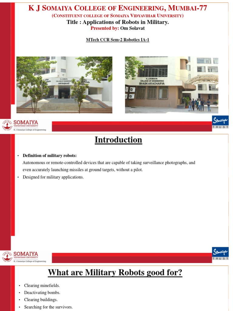 Robotics IA-1 Presentation | PDF | Unmanned Aerial Vehicle | Robot