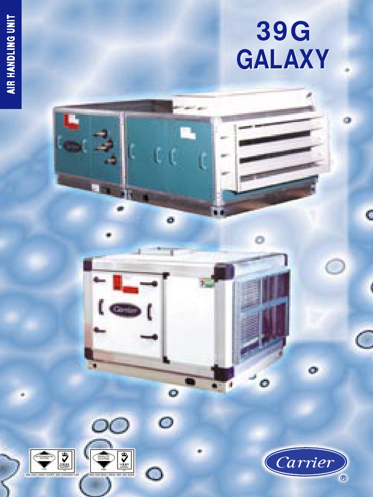 39G - Carrier AHU | PDF | Extrusion | Pipe (Fluid Conveyance)