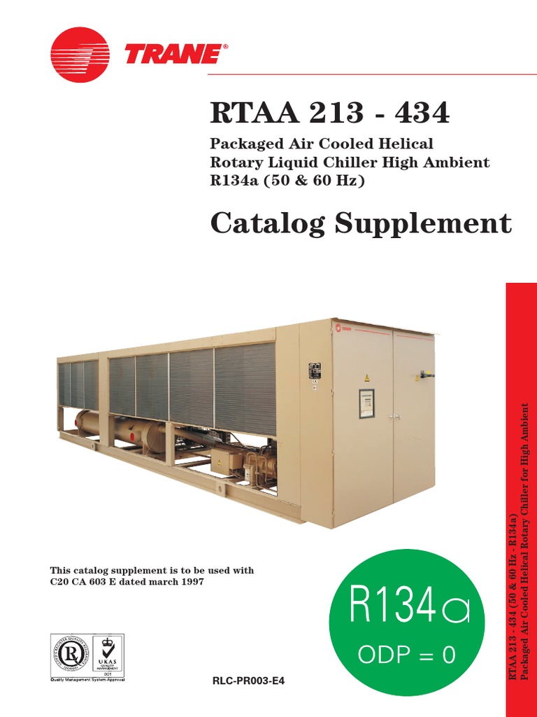 ERTAA213 Trane Chiller | PDF | Building Engineering | Machines