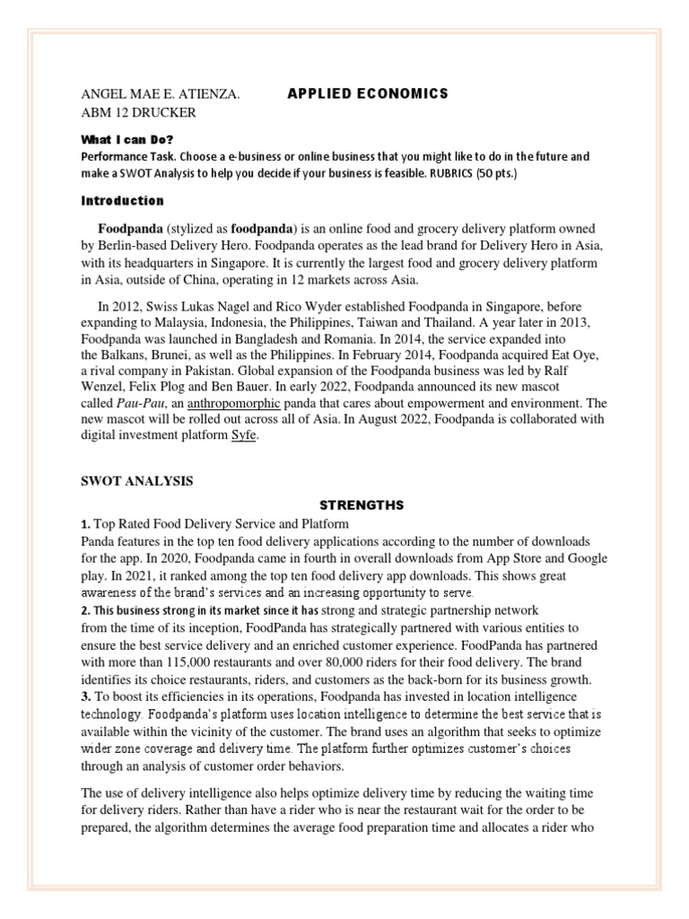 Swot Analysis | PDF | Economies | Marketing