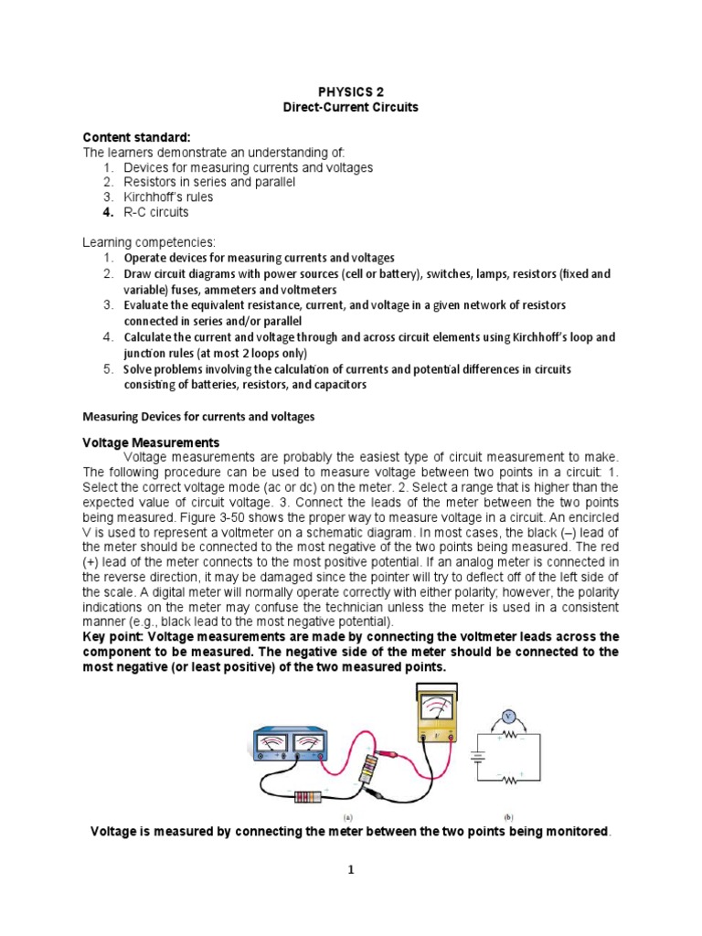PHYSICS 2 Direct Current Circuits | PDF | Series And Parallel Circuits ...