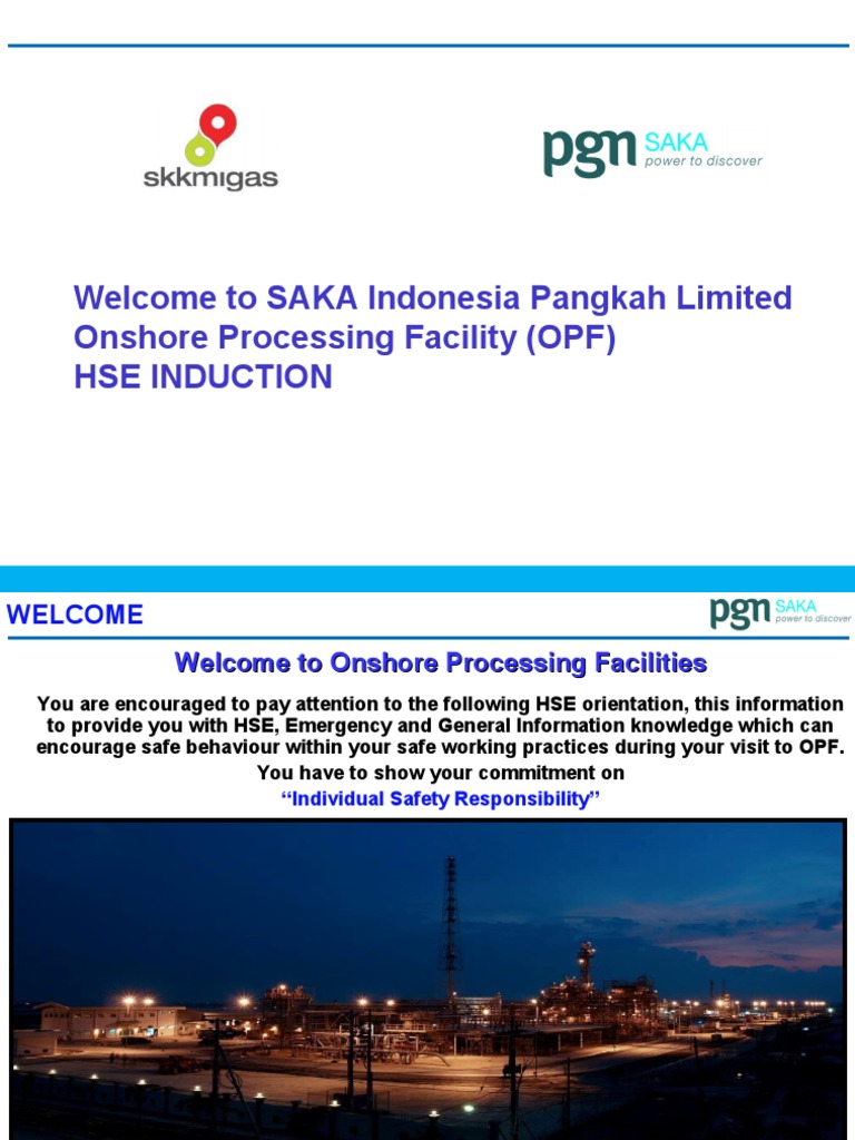 OPF Safety Induction 2014 - SAKA Rev 2 | PDF