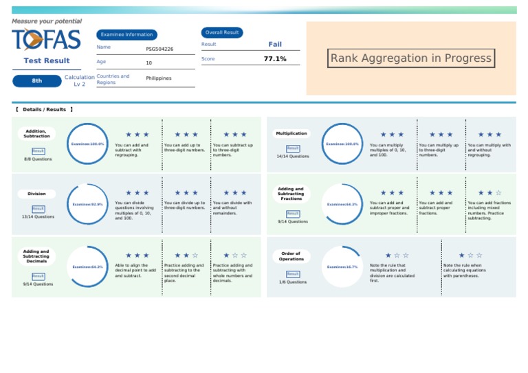 TOFAS検定システム | PDF | Multiplication | Mathematics